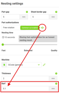 Maximize efficiency with common cut in Nest&Cut - Nest & Cut